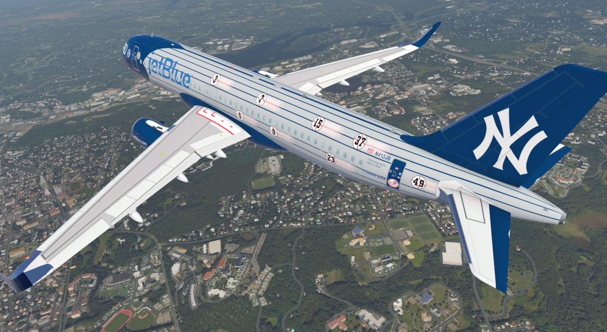 A320 JetBlue Blue York Yankees Livery • Flight Simulator 2020